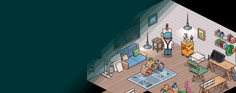Puhekupla - New project in Habbo: Artists at Work!